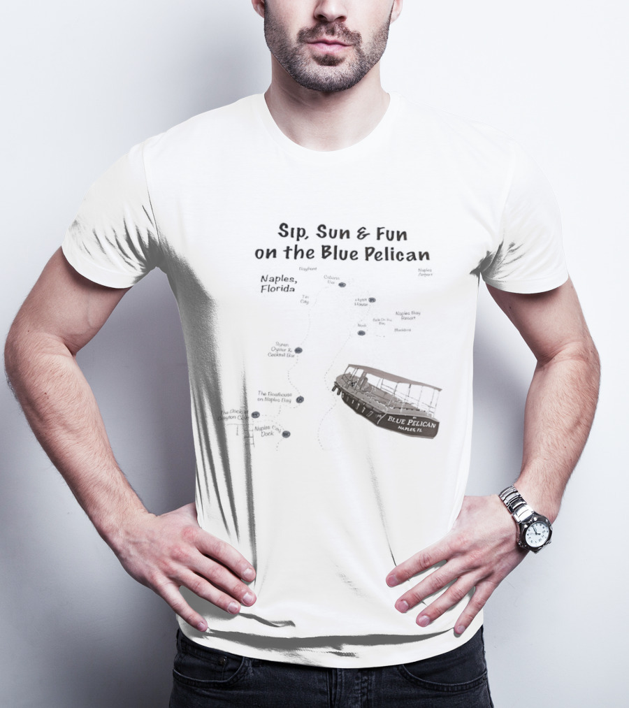 Sip Sun And Fun On The Blue Pelican Tropical Getaway Adventure T-Shirt