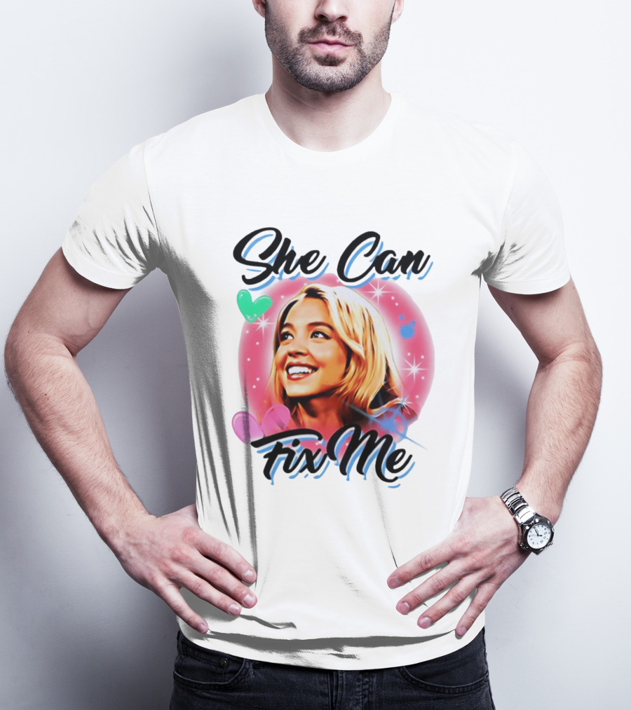 Sydney Sweeney Euphoria She Can Fix Me Hearts Stars T-Shirt