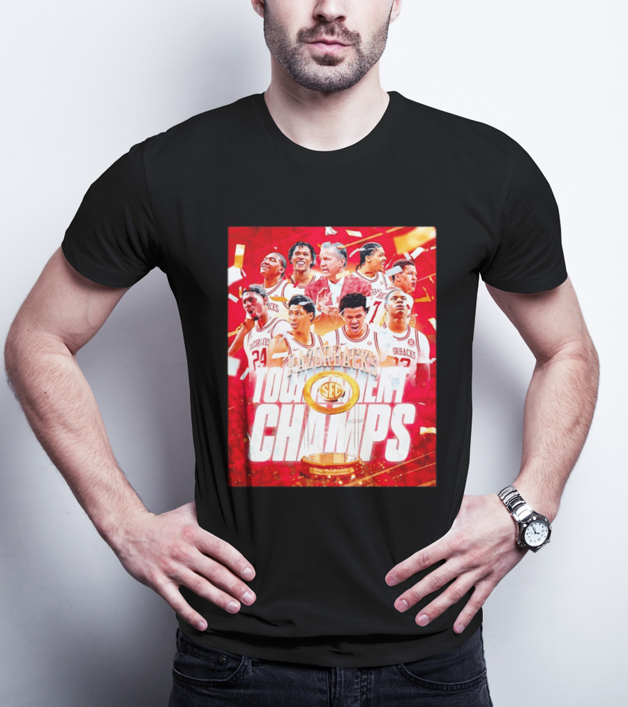 Arkansas Razorbacks SEC Tournament Champs Basketball T-Shirt