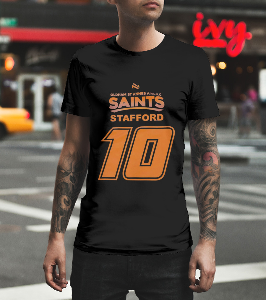 Oldham St Annes ARLFC Saints Stafford Number 10 T-Shirt