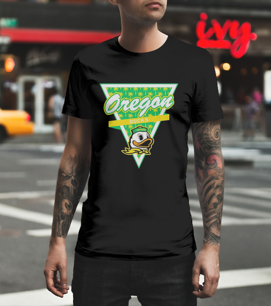 Oregon Ducks Palm Tree Triangle T-Shirt