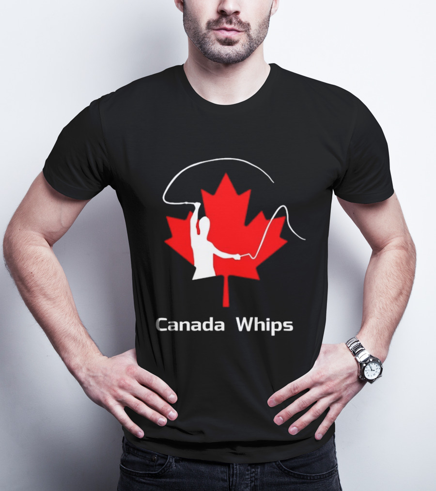 Canada Whips Maple Leaf Whip Cracking T-Shirt