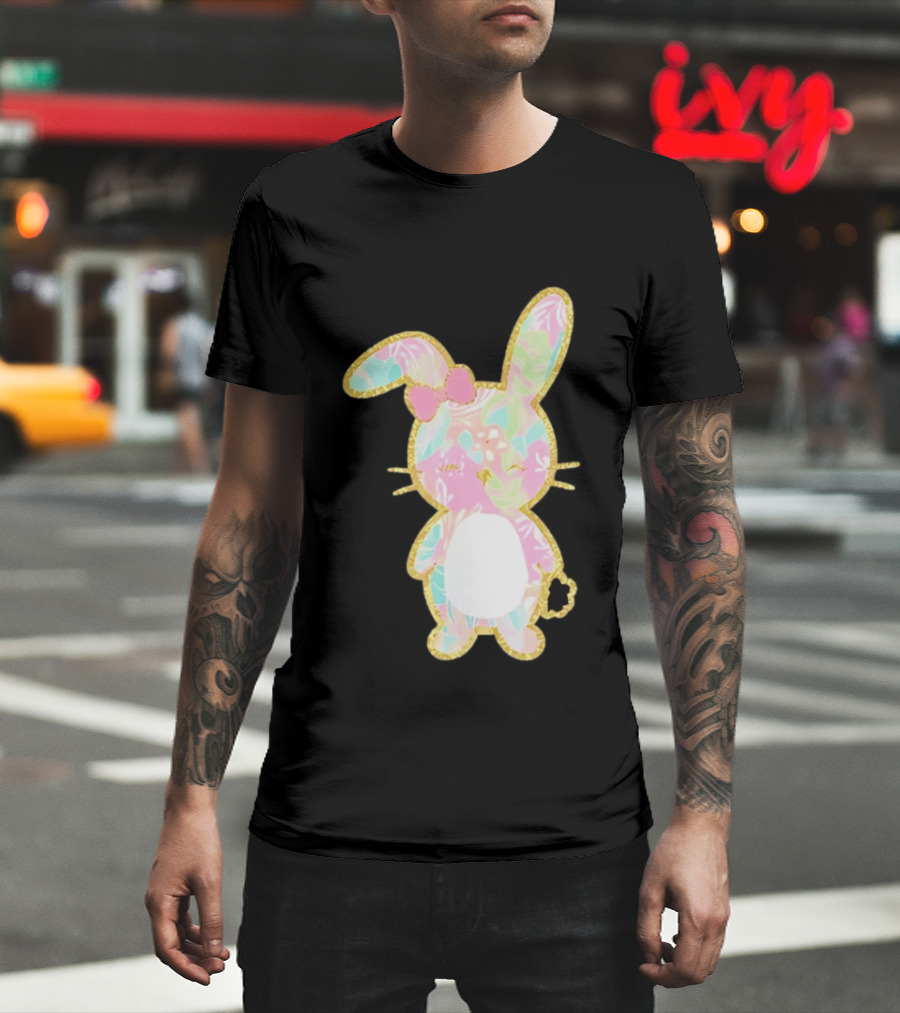 Palm Beach Pastel Preppy Bunny Easter Aesthetic T-Shirt