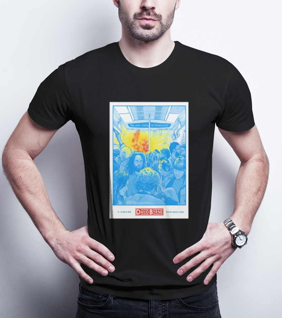 David Byrne Eventim Apollo London March 15 16 2026 Hammersmith Subway T-Shirt