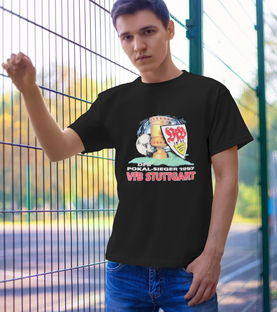 DFB Pokal Sieger 1997 VfB Stuttgart Trophy Ball T-Shirt