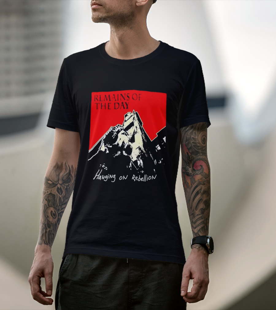 Remains Of The Day Hanging On Rebellion Urban Building Red T-Shirt
