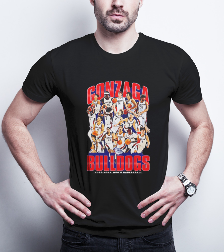 Gonzaga Bulldogs Men's Basketball March Madness 2026 Team Collage T-Shirt
