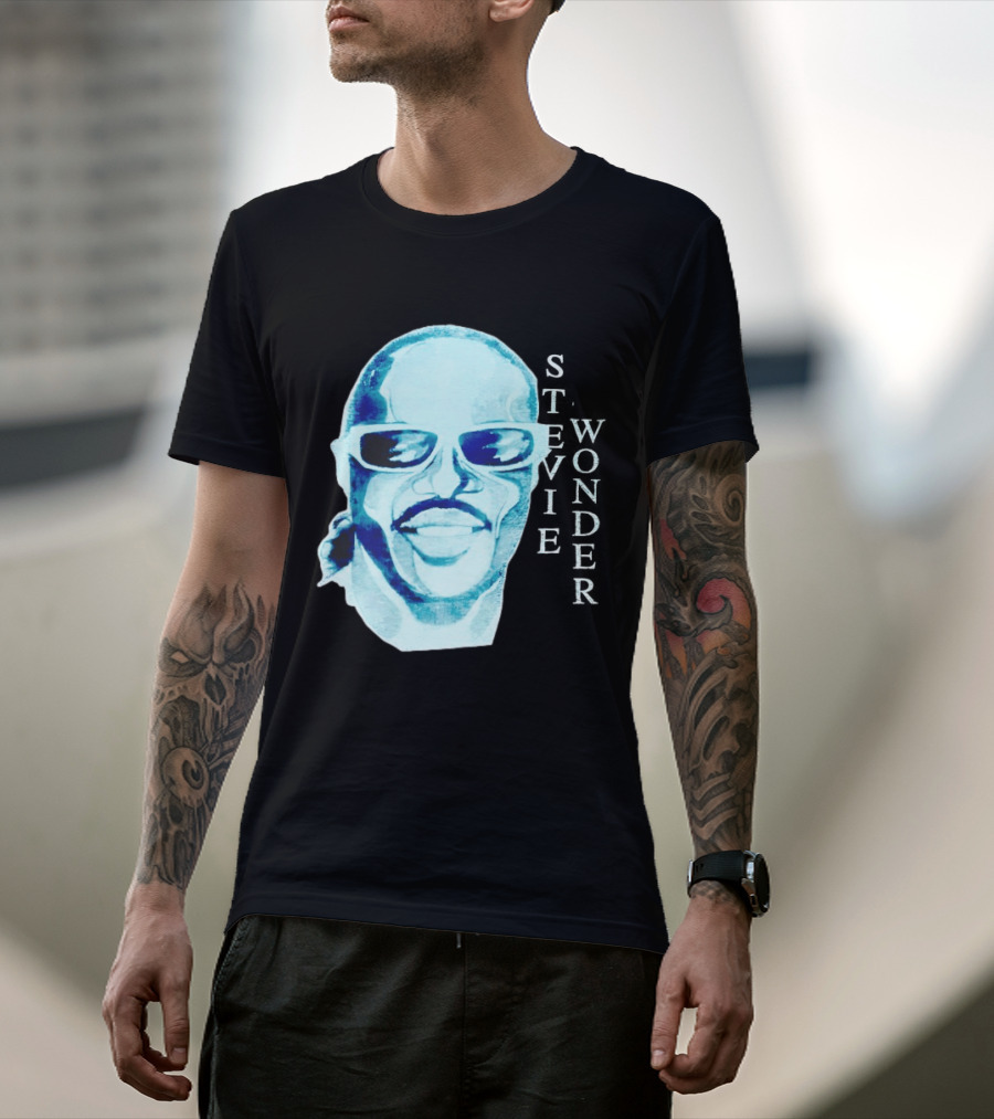 Stevie Wonder Signed Sealed Delivered Blue T-Shirt