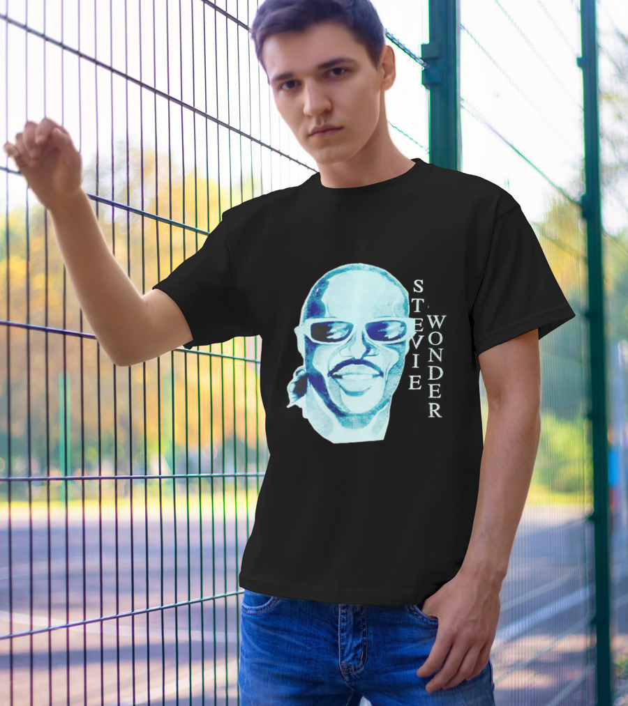 Stevie Wonder Signed Sealed Delivered Blue T-Shirt