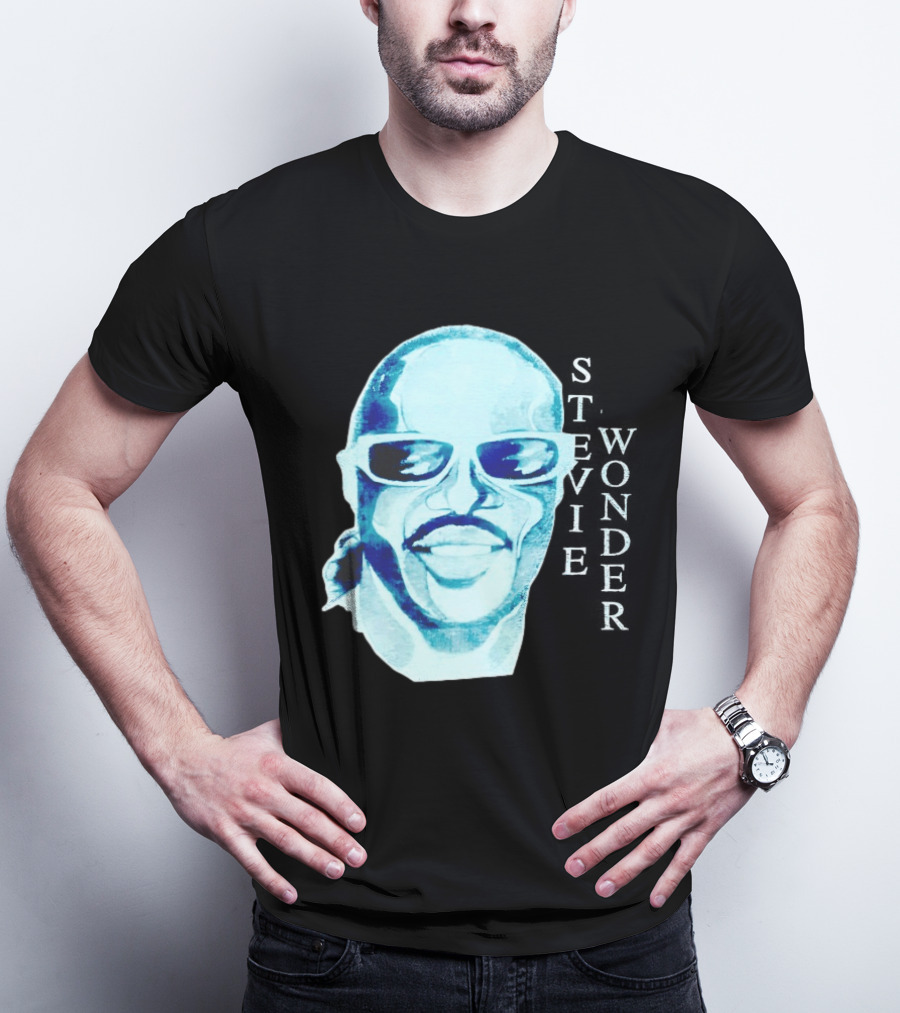 Stevie Wonder Signed Sealed Delivered Blue T-Shirt
