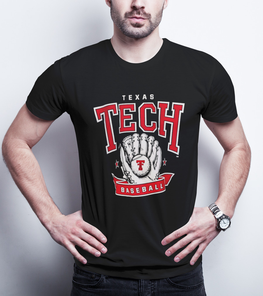 Texas Tech Baseball Glove Red Raiders T-Shirt