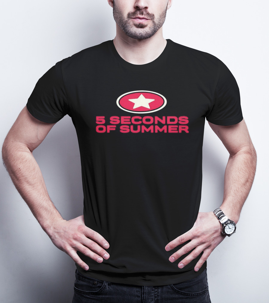 5 Seconds Of Summer World Tour Belfast UK Star T-Shirt