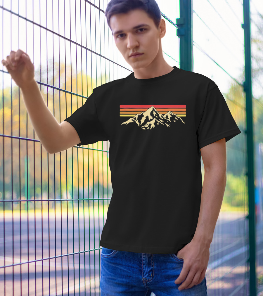 American Classic Randall Potts Mountain Vintage Sunset Retro Mountains T-Shirt