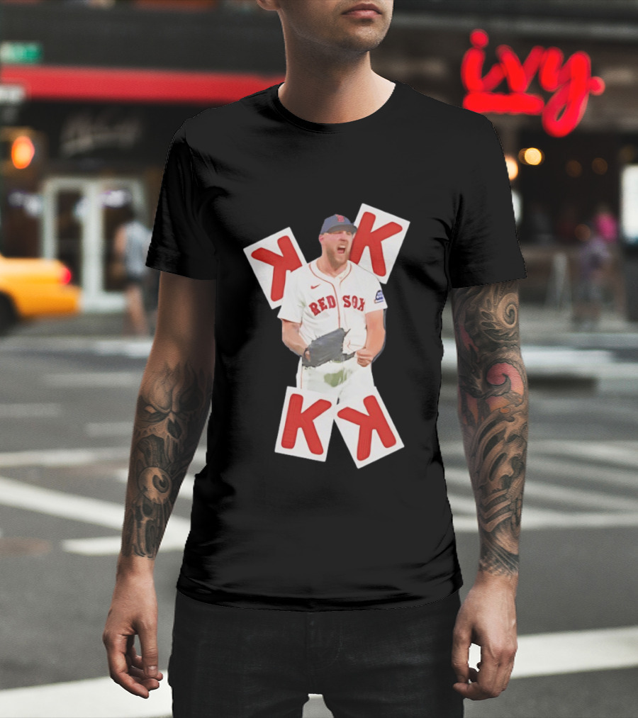Garrett Crochet Red Sox Strikeout K Cards T-Shirt