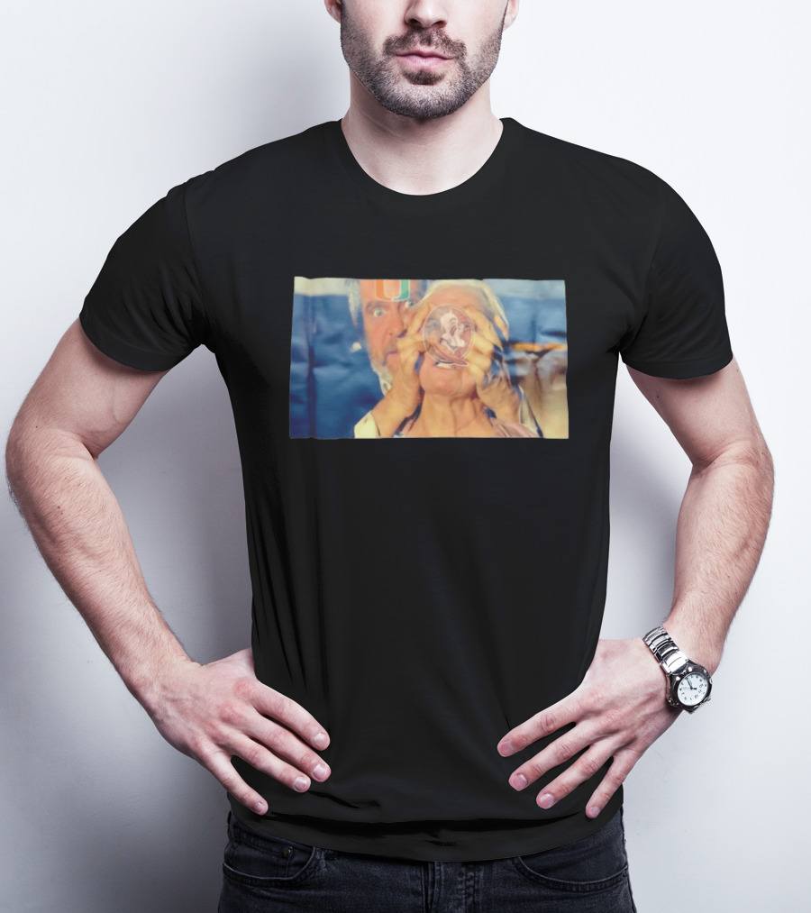 Miami Vs FSU Bird Box Meme Blindfold Movie Scene T-Shirt