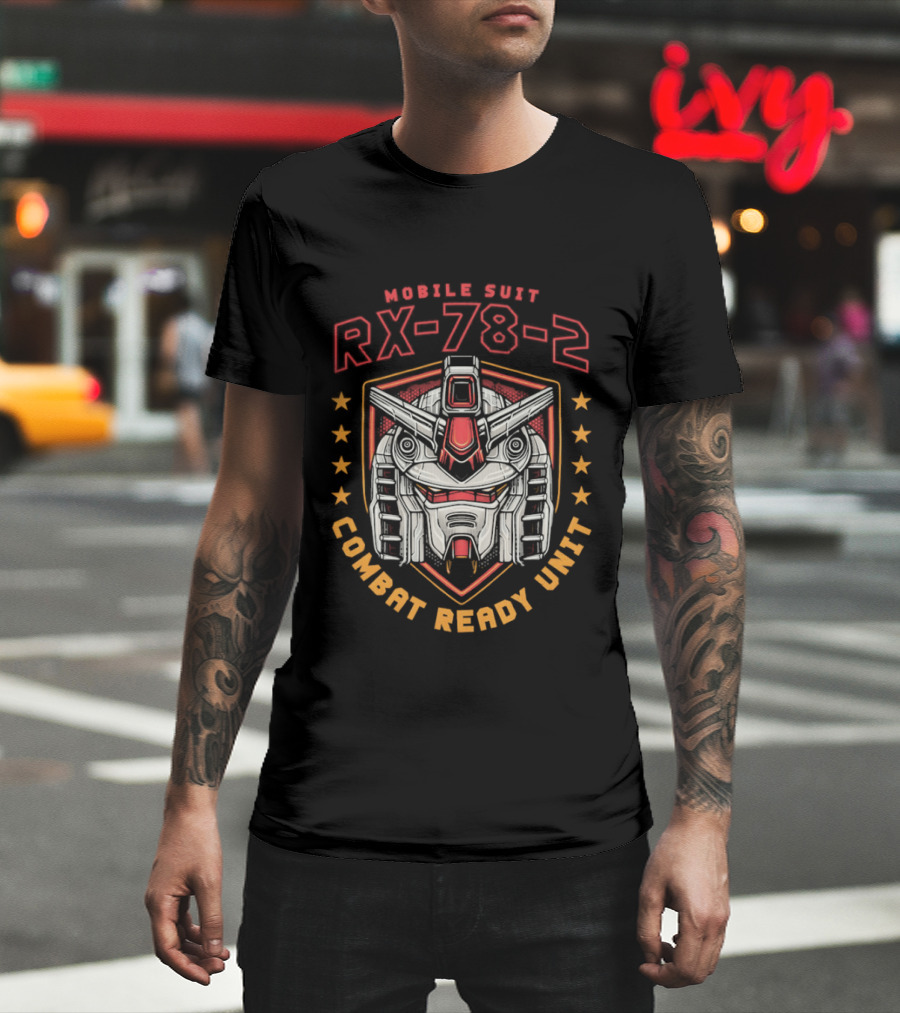 Mobile Suit RX 78 2 Combat Ready Unit Big Head T-Shirt