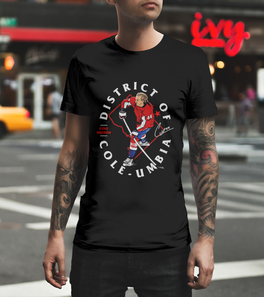 District Of Cole Umbia Cole Hutson Washington Capitals T-Shirt