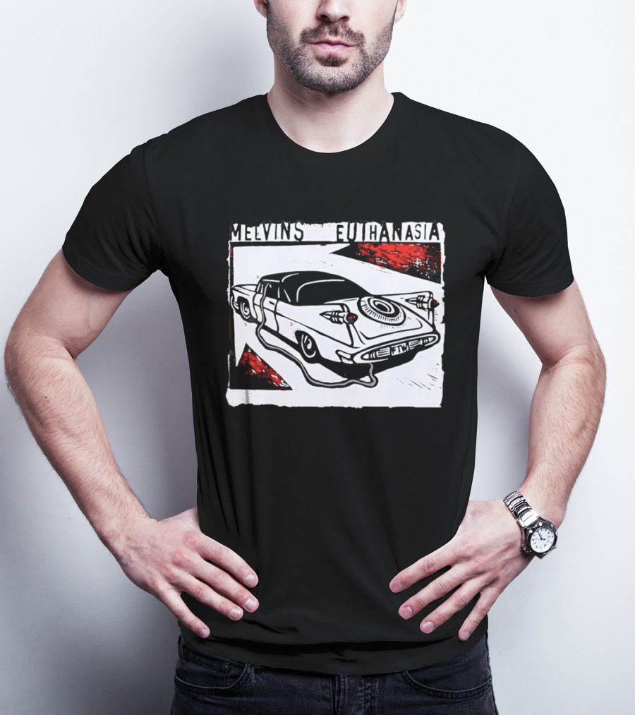 Melvins Euthanasia Rock Band Vintage Car T-Shirt