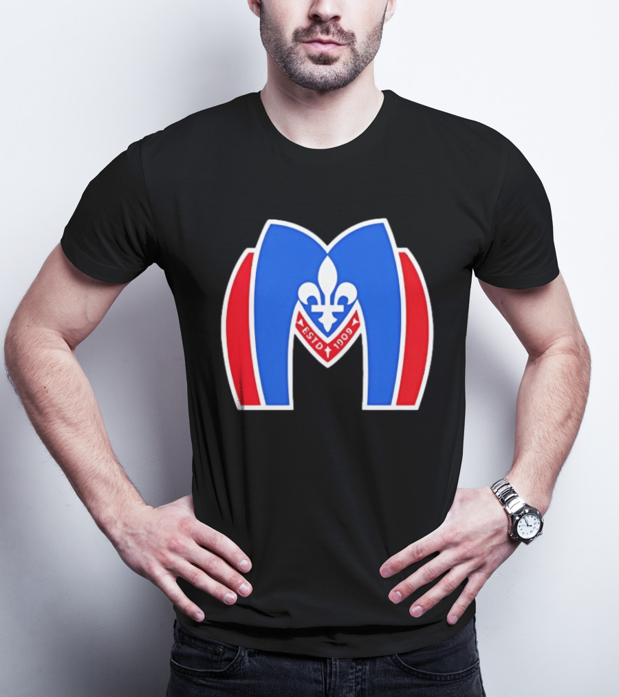 Montreal Metros Shane Hollander ESTD 1909 Fleur De Lis T-Shirt