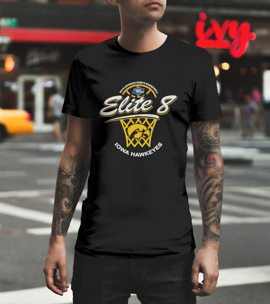 Iowa Hawkeyes NCAA Division Men's Basketball Elite Eight T-Shirt