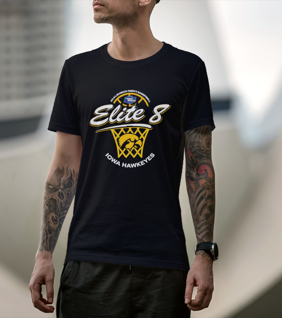 Iowa Hawkeyes NCAA Division Men's Basketball Elite Eight T-Shirt