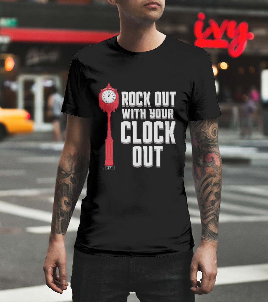 Rock Out With Your Clock Out Cincinnati Tower T-Shirt