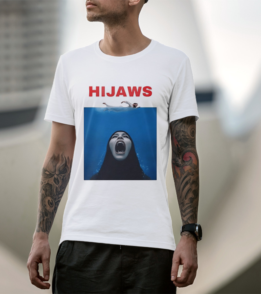 Hijaws Parody Jaws Movie T-Shirt
