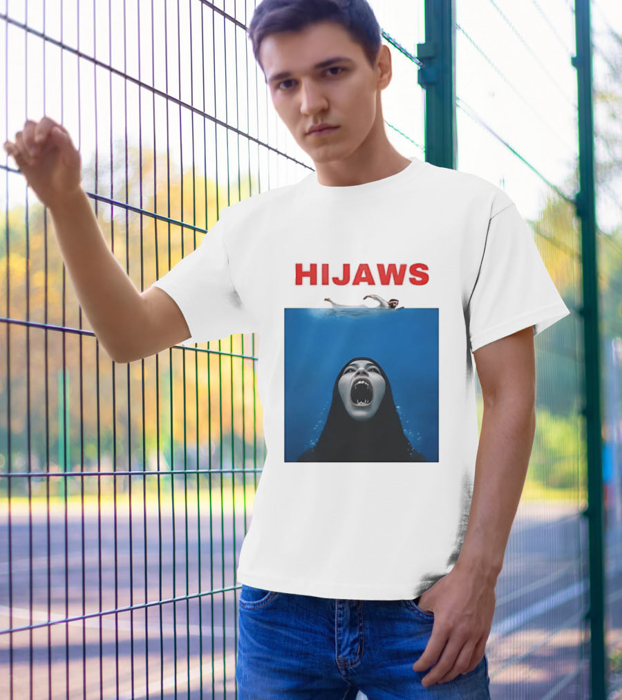 Hijaws Parody Jaws Movie T-Shirt