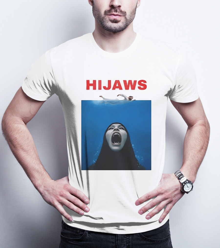 Hijaws Parody Jaws Movie T-Shirt