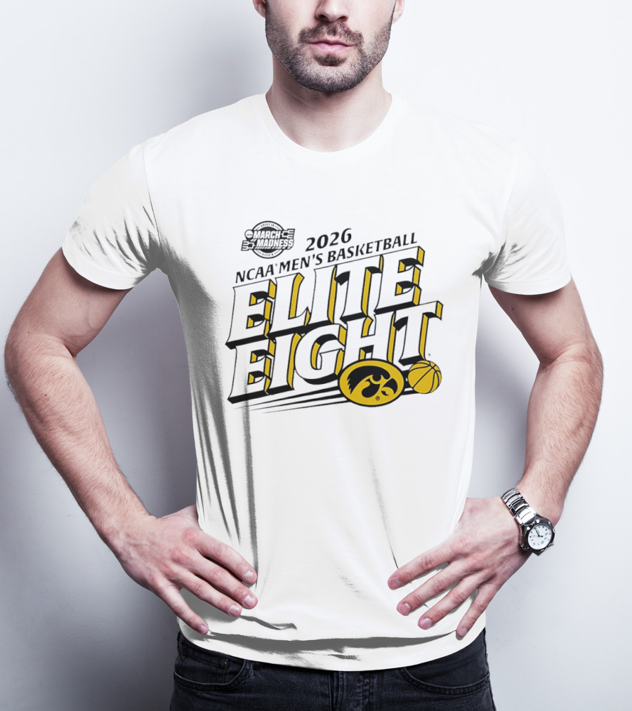 2026 NCAA Men's Basketball March Madness Iowa Hawkeyes Elite Eight T-Shirt