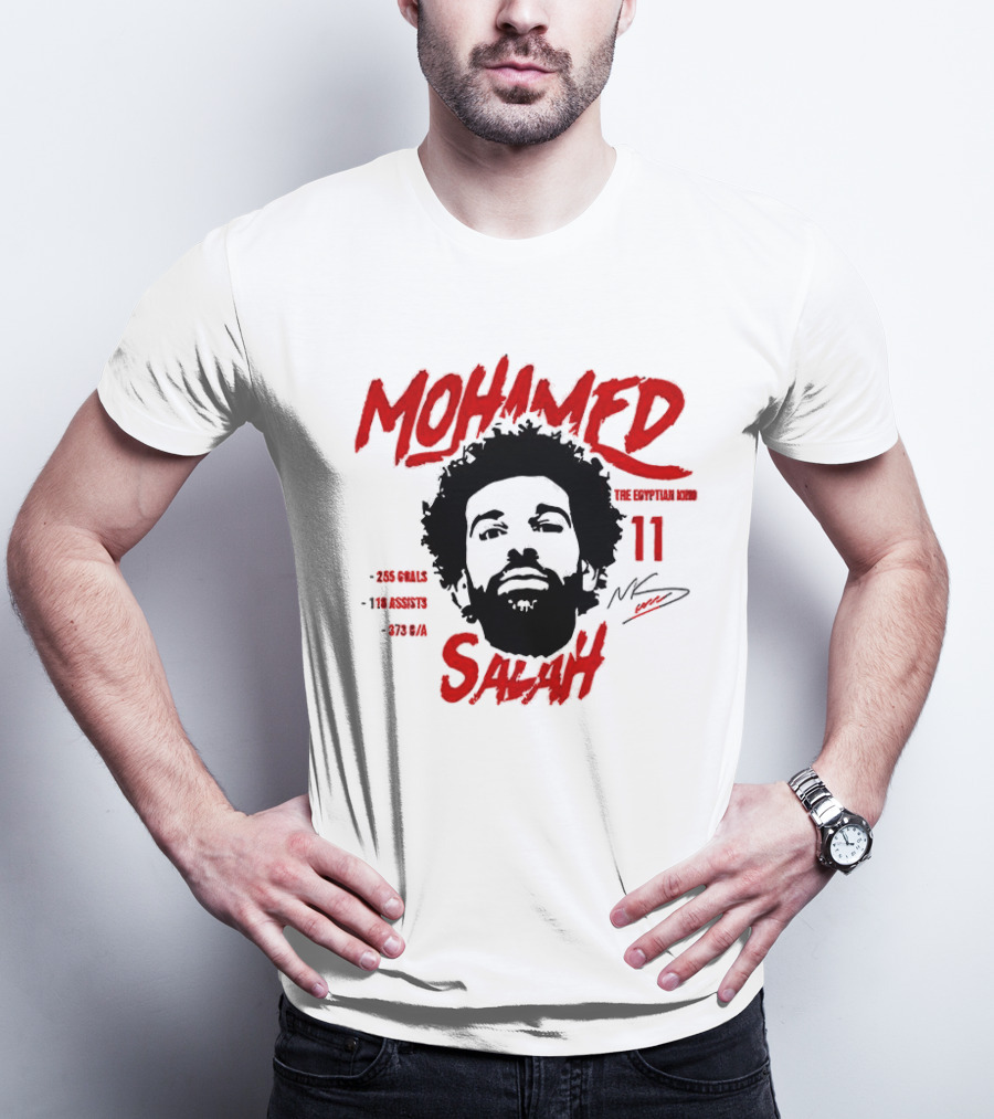 Liverpool Mohamed Salah Legend Number 11 King Of Goals T-Shirt