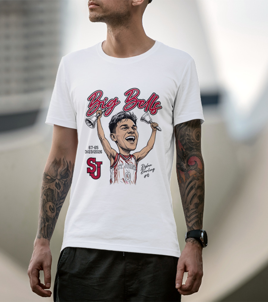 St. John's Red Storm Dylan Darling Big Bells Caricature 67 65 3/23/2006 T-Shirt