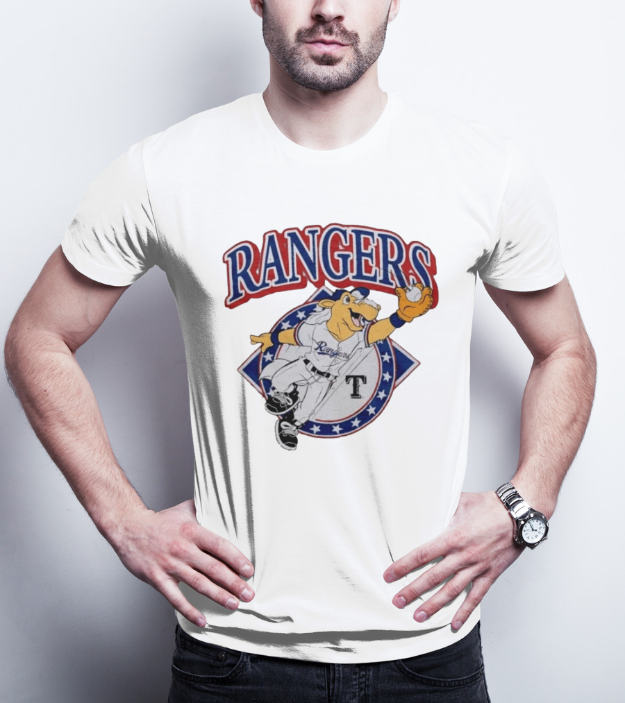 Rangers Captain Texas Mascot Baseball Icon Homage T-Shirt