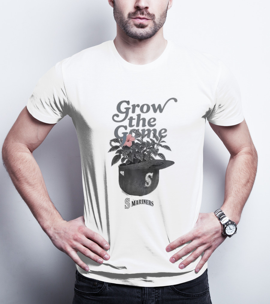 Seattle Mariners Grow The Game Embroidered Cap With Flower Detail T-Shirt