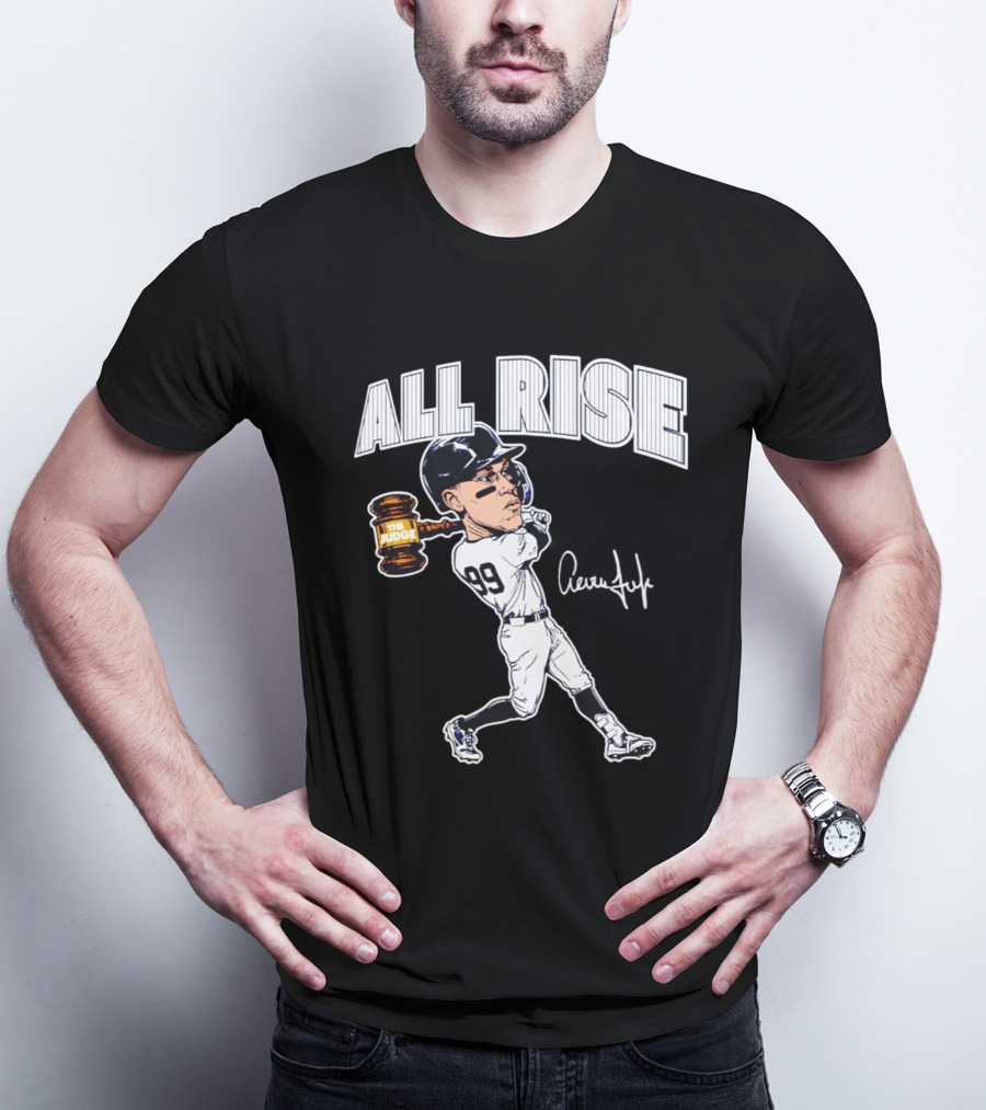 All Rise Aaron Judge New York Yankees Caricature 99 The Judge T-Shirt