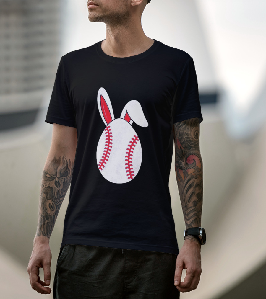 Happy Easter Bunny Ears Baseball Egg T-Shirt
