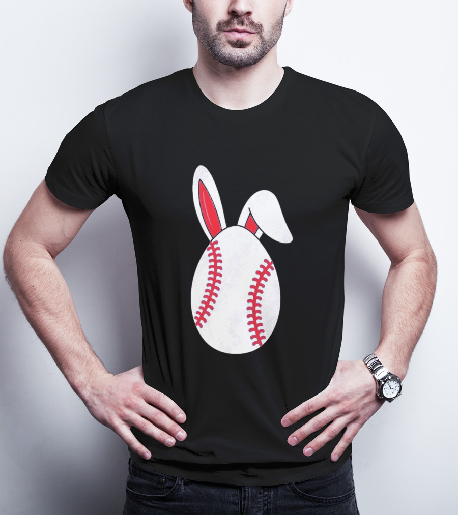 Happy Easter Bunny Ears Baseball Egg T-Shirt