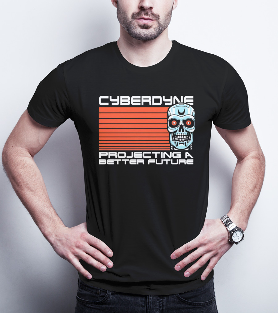 CYBERDYNE Projecting A Better Future Terminator Skull T-Shirt