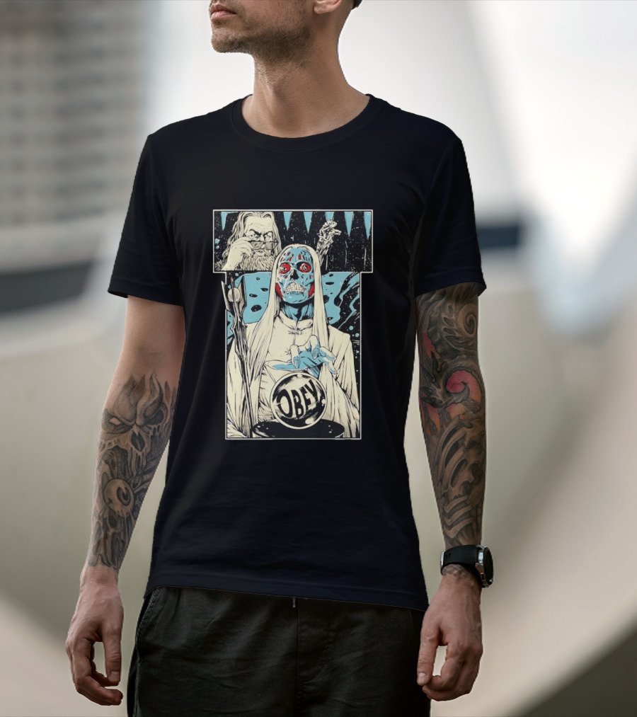 The Lord Of Obedience Obey Visionary Collide They Live X Lord Of The Ring T-Shirt