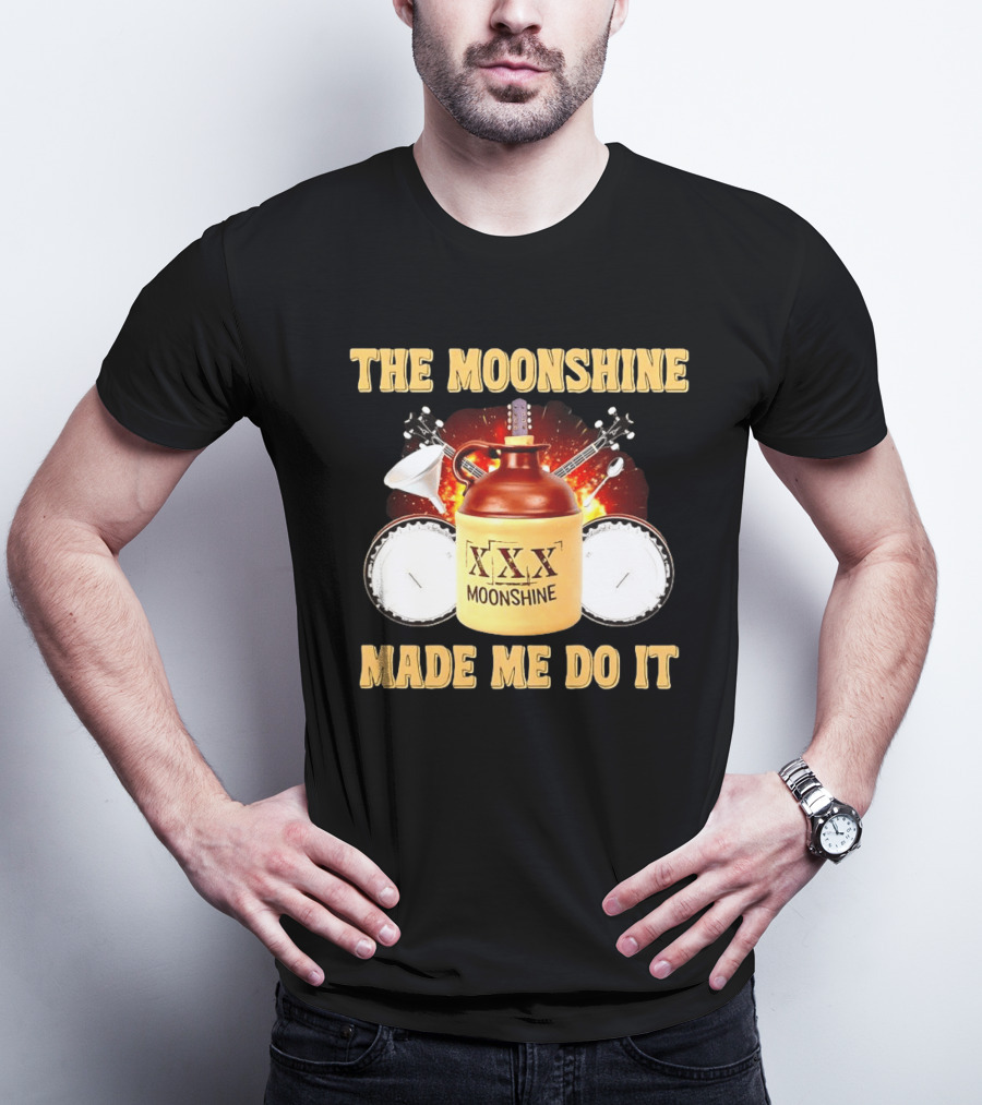 The Moonshine Made Me Do It Jug And Instruments T-Shirt