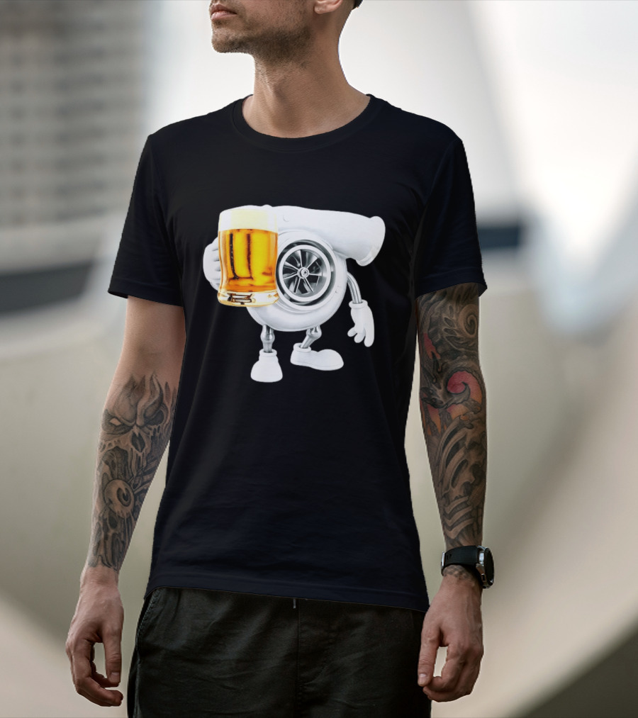 Turbocharger Holding Beer Meme T-Shirt