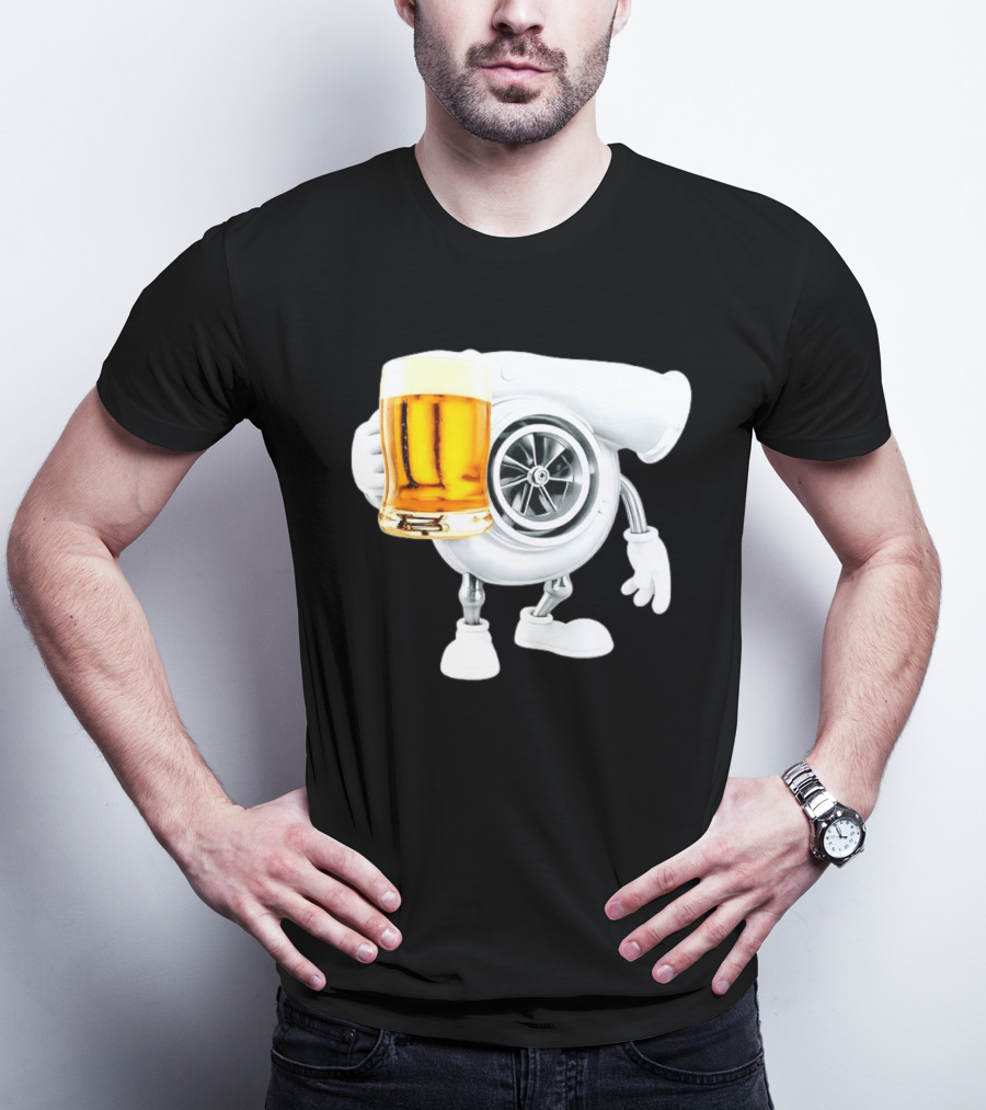 Turbocharger Holding Beer Meme T-Shirt