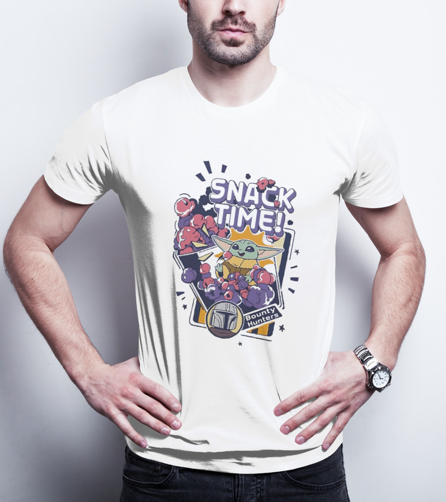 Snack Time Baby Yoda Star Wars Bounty Hunters T-Shirt