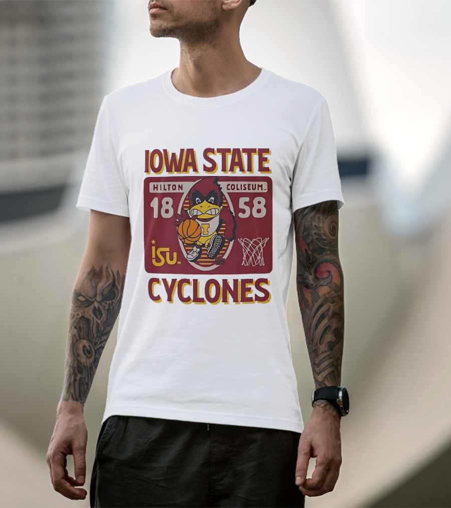 Iowa State Cyclones Hilton Coliseum 1858 Basketball T-Shirt