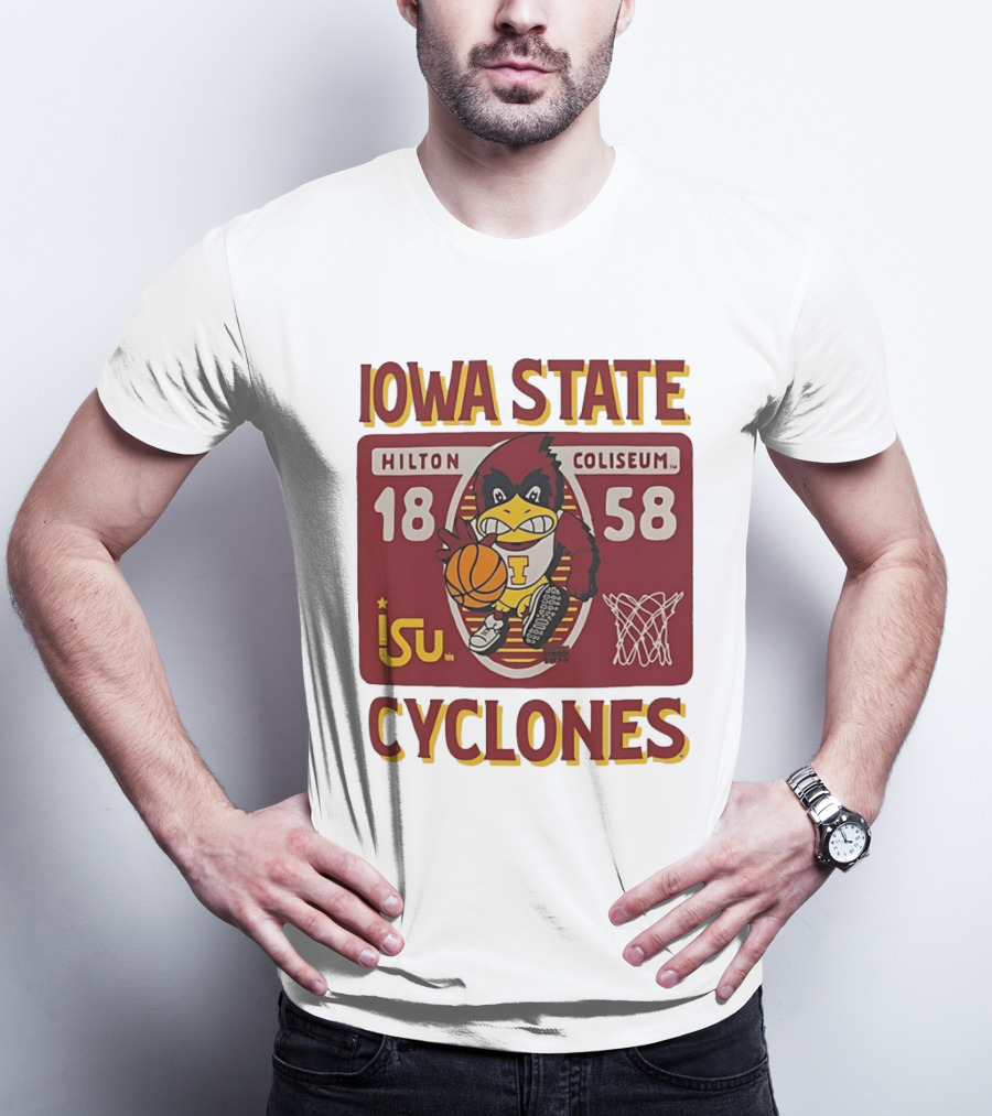 Iowa State Cyclones Hilton Coliseum 1858 Basketball T-Shirt