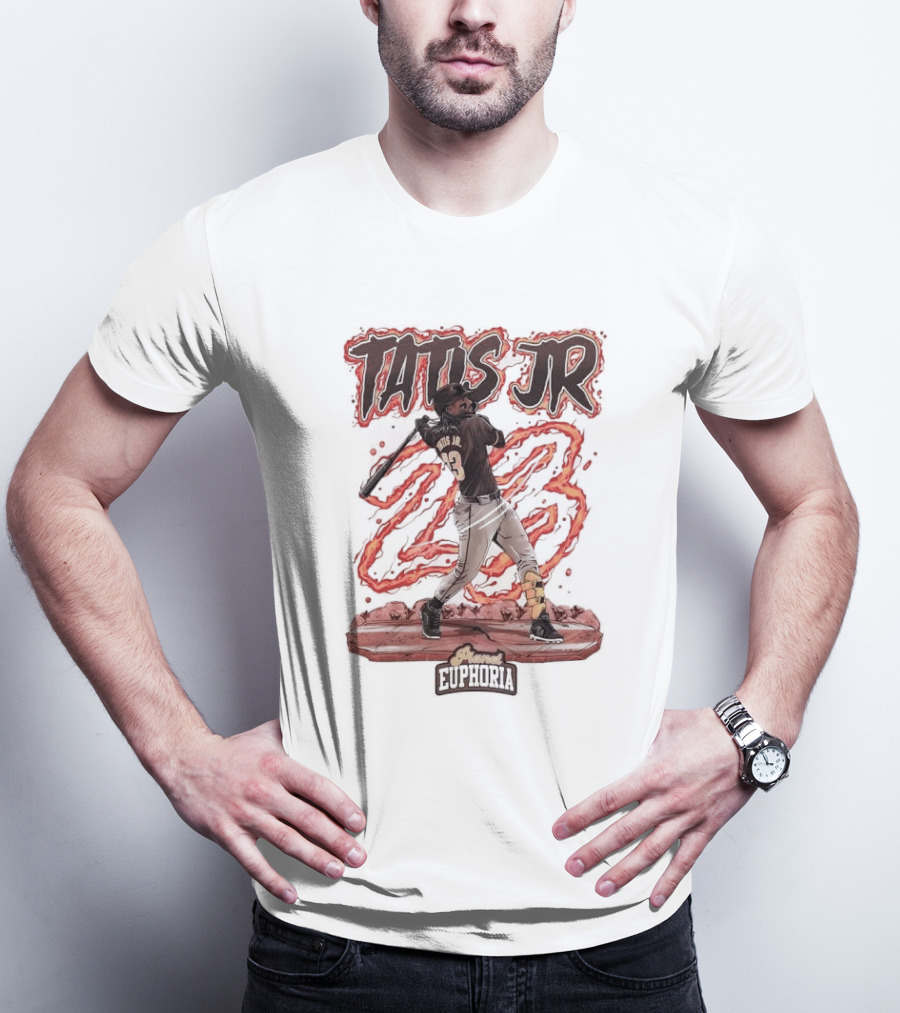 Fernando Tatis Jr San Diego Padres MLB Number 23 Fire Batting Euphoria T-Shirt
