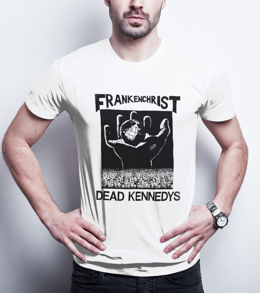 Frankenchrist Dead Kennedys Hand Holding Globe T-Shirt