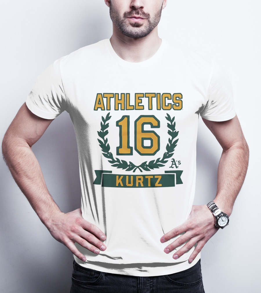Oakland Athletics 16 Kurtz Wreath A's T-Shirt