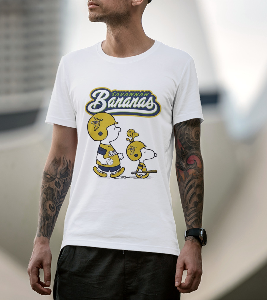 Savannah Bananas Peanuts Characters Baseball T-Shirt
