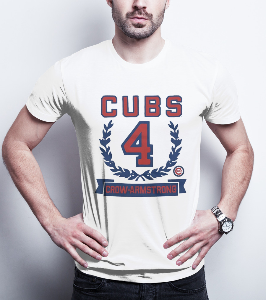 Cubs 4 Crow Armstrong Rookie Wreath T-Shirt